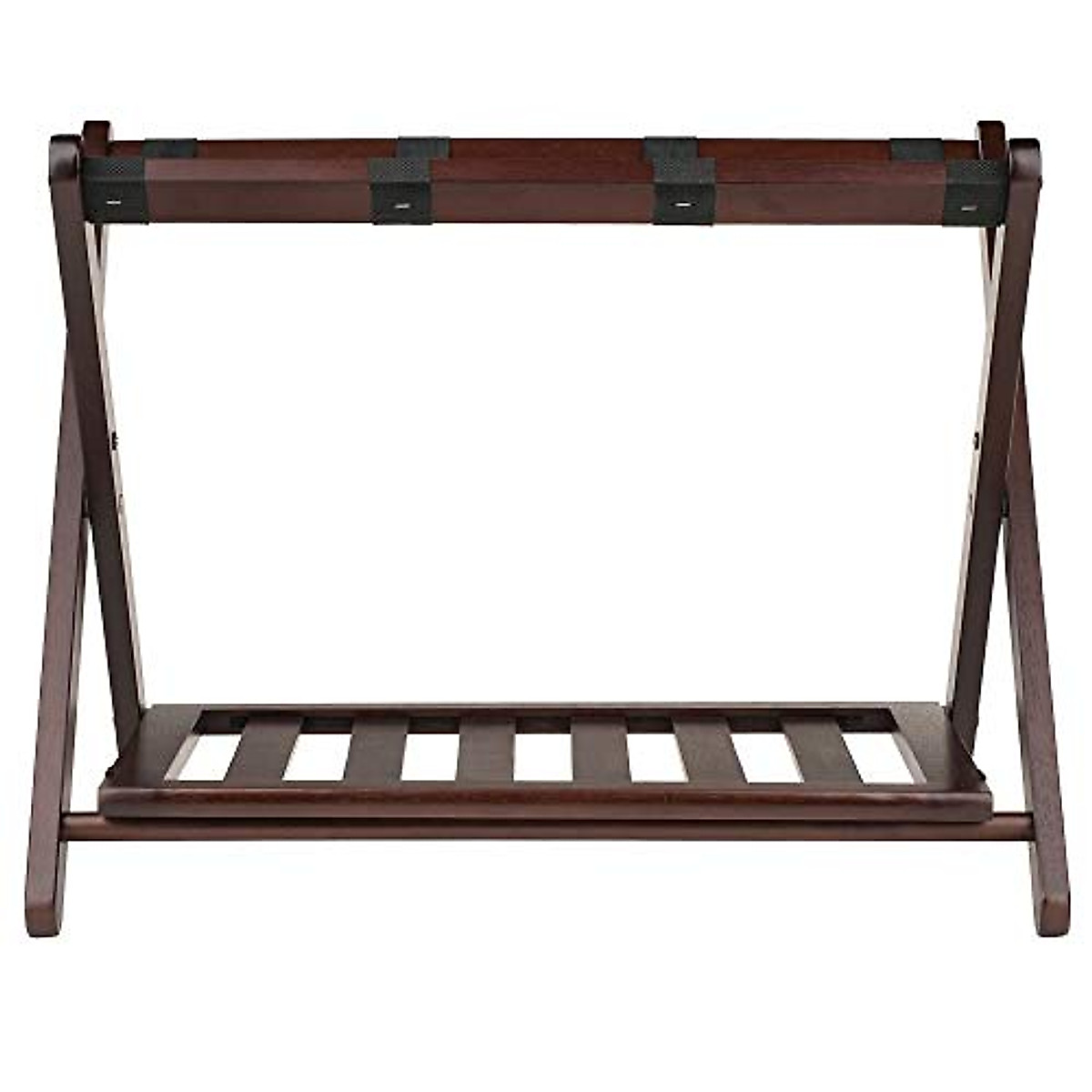 Ergode Remy Luggage Rack with Shelf, Cappuccino