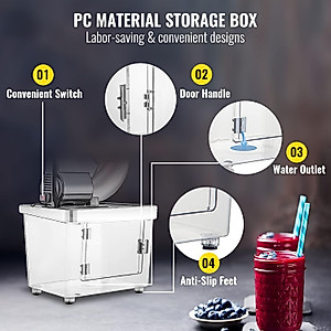 VEVOR 110V Commercial Ice Crusher 440LBS/H, ETL Approved 300W Electric Snow Cone Machine with Dual Blades, Stainless Steel Shaved Ice Machine with Safety On/Off Switch for Family, Restaurants, Bars