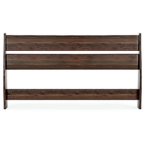 Signature Design by Ashley Calverson Modern Open Slat Panel Headboard ONLY, Queen, Brown