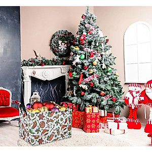 TIBAOLOVER Rectangular Kids Storage Gift Basket - Baby & Toy Storage Bin Organizer - Cute Room Decor (Christmas)