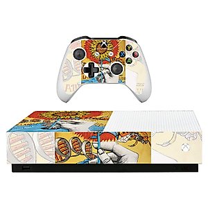 MightySkins Skin for Microsoft Xbox One S All-Digital Edition - Sunflower DNA | Protective, Durable, and Unique Vinyl Decal wrap Cover | Easy to Apply, Remove, and Change Styles | Made in The USA
