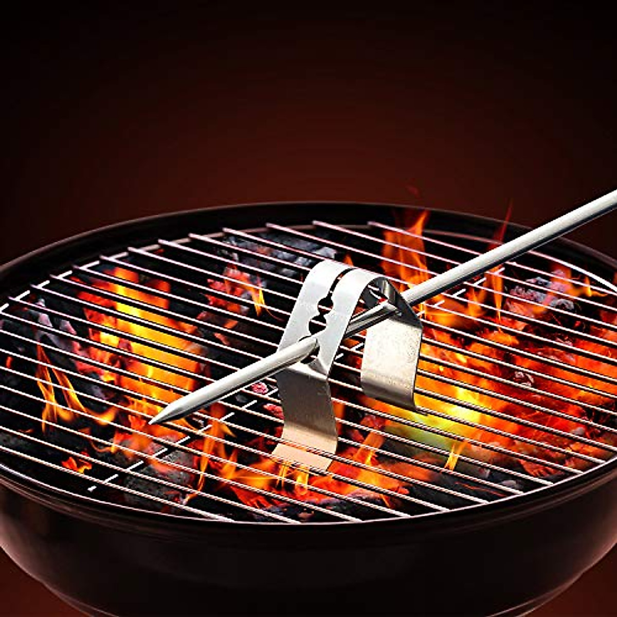 8 Pieces 2 Styles Probe Holder Clip Meat Grill Temp Probe Clip Barbecue Universal A Style Design Probe Holder, Single and Three Hole for Ambient Thermometer Temperature Readings Grill Ovens