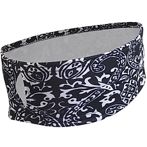 TrailHeads Print Headband | Ponytail Headband for Women | Ear Warmer for running and hiking - black & white