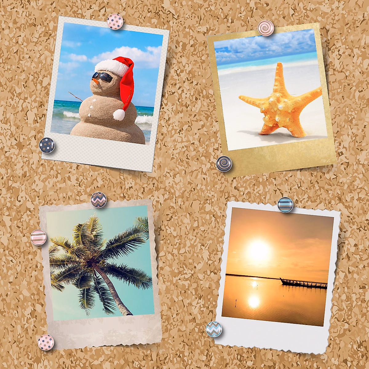 TecUnite 80 Pcs Creative Fashion Push Pins Decorative Thumbtacks for Wall Maps, Photos, Bulletin Board or Cork Boards, 8 Different Patterns(Pink)