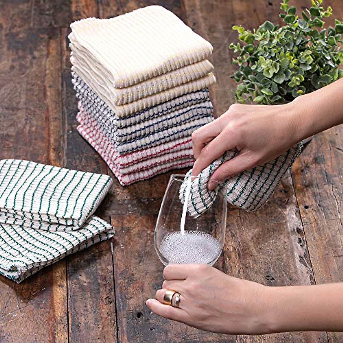 World's Best Dish Cloths - Set of 12 - Colors Vary