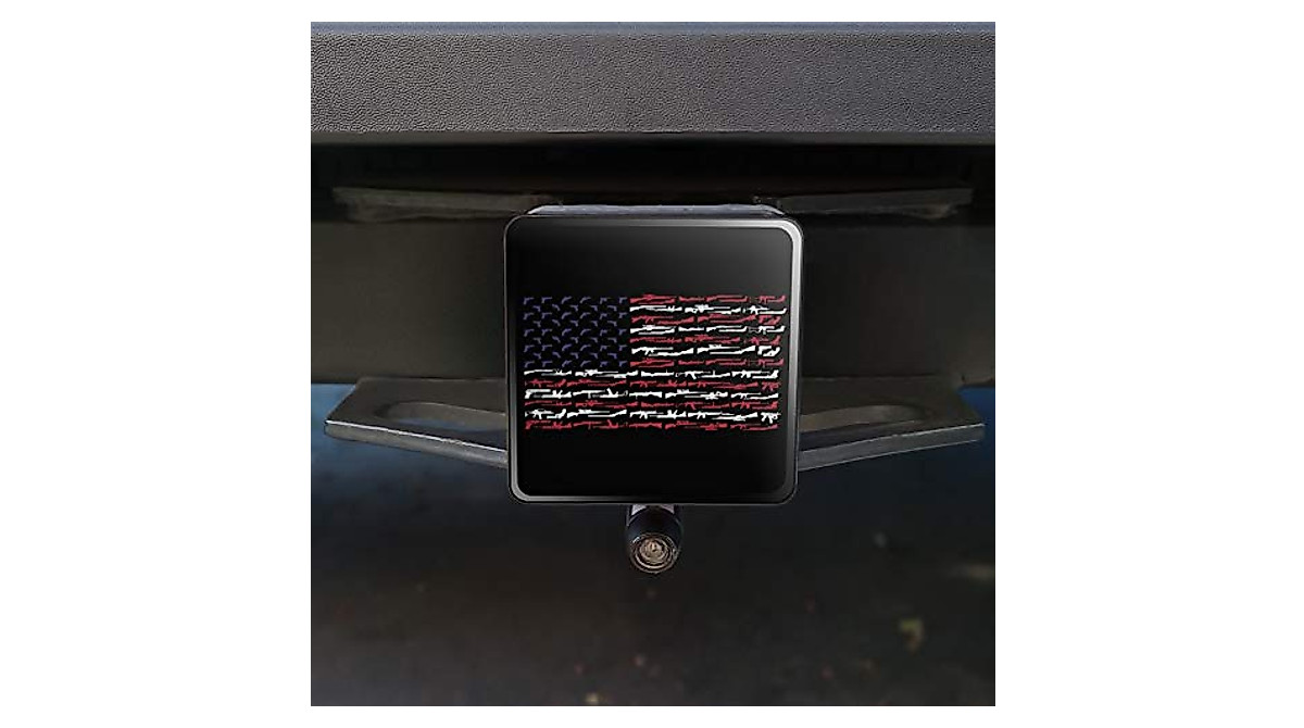 American Gun Flag Tow Hitch Cover for 2" Receivers