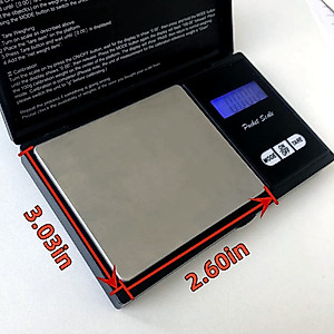 Luoyer Archery Arrow Scale Digital Pocket Scale Portable High-Precision Accurate Electronic 500g by 0.01g/7692grain by 0.15grain with LCD Display Mini Scale for Weighing Arrow Tips Arrowhead