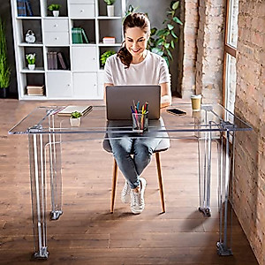STAUBER Best Acrylic Desk - Clear (48" W x 24" D x 30" H)