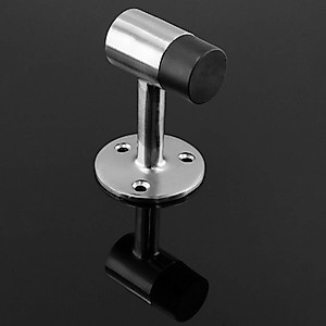 PHITUODA 3 Inch / 75mm Heavy Duty Floor Stop, Door Stopper Stainless Steel Brushed Nickel - Pack of 1