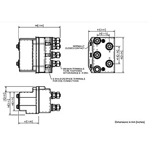 500 Amp Winch Contactor Solenoid Relay for 6000 to 18,000 lb Winches Fits Warn (12V)