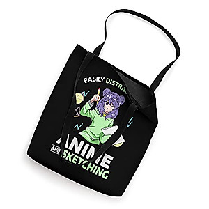 Easily Distracted By Anime and Sketching Anime Teen Girl Tote Bag