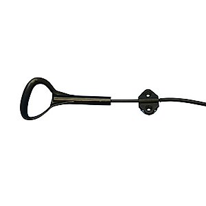 Recliner-Handles D Ring D-Pull Style and Cable 5 Inch Exposed Wire S Tip, 5 5/8 Inch Extended Neck, 35 5/8 Inch Total Length