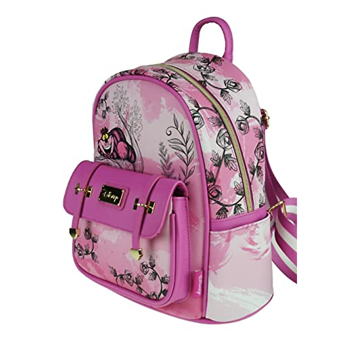 Alice in Wonderland - Cheshire Cat 11" Vegan Leather Mini Backpack - A21819