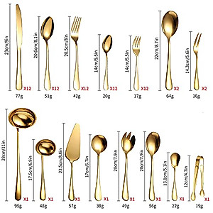 72-Piece Silverware Set with Steak Knives,18/10 Stainless Steel Gold Flatware with Organizer Box Cutlery Set For Home Kitchen Restaurant Hotel,Utensils Set, Dishwasher Safe