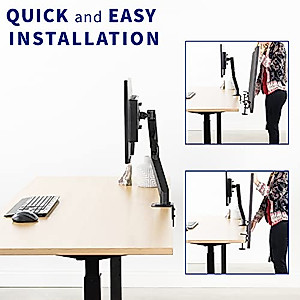 VIVO Clamp-on 60 x 24 inch Privacy Panel, Sound Absorbing Cubicle Desk Divider, Acoustic Partition, Dark Gray, PP-1-V060D