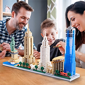 LUKHANG New York Skyline Building Set - 3452pcs | Challenging & Detailed Architecture for Adults & Teens