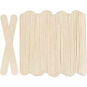 100Pcs Jumbo Wooden Craft Sticks Wooden Popsicle Craft Sticks Stick 6” Long x 3/4”Wide Treat Sticks Ice Pop Sticks for DIY Crafts，Home Art Projects, Classroom Art Supplies