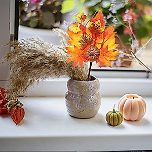 Fall Winter Thanksgiving Front Door Wreath, Winter Wreaths Autumn Porch Wall Decorations Grain Welcome Sign Pumpkins Party Holiday Artificial Farmhouse Mantle Turkey Decor Greeen