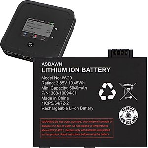 5040mAh W-20 Battery Replacement for Netgear Nighthawk 5G WiFi 6 Mobile Hotspot, AT&T Netgear Nighthawk M5 MR5000 MR5100 MR5200 MR5200-100EUS Mobile Hotspot Router, Model No: W-20