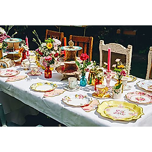 Talking Tables Truly Scrumptious Pack of 20 Floral Scalloped Napkins | Vintage Afternoon Tea Party Tableware For Decoupage, Birthday, Baby Shower, Bridal Shower, Mother's Day, multi, "12"""