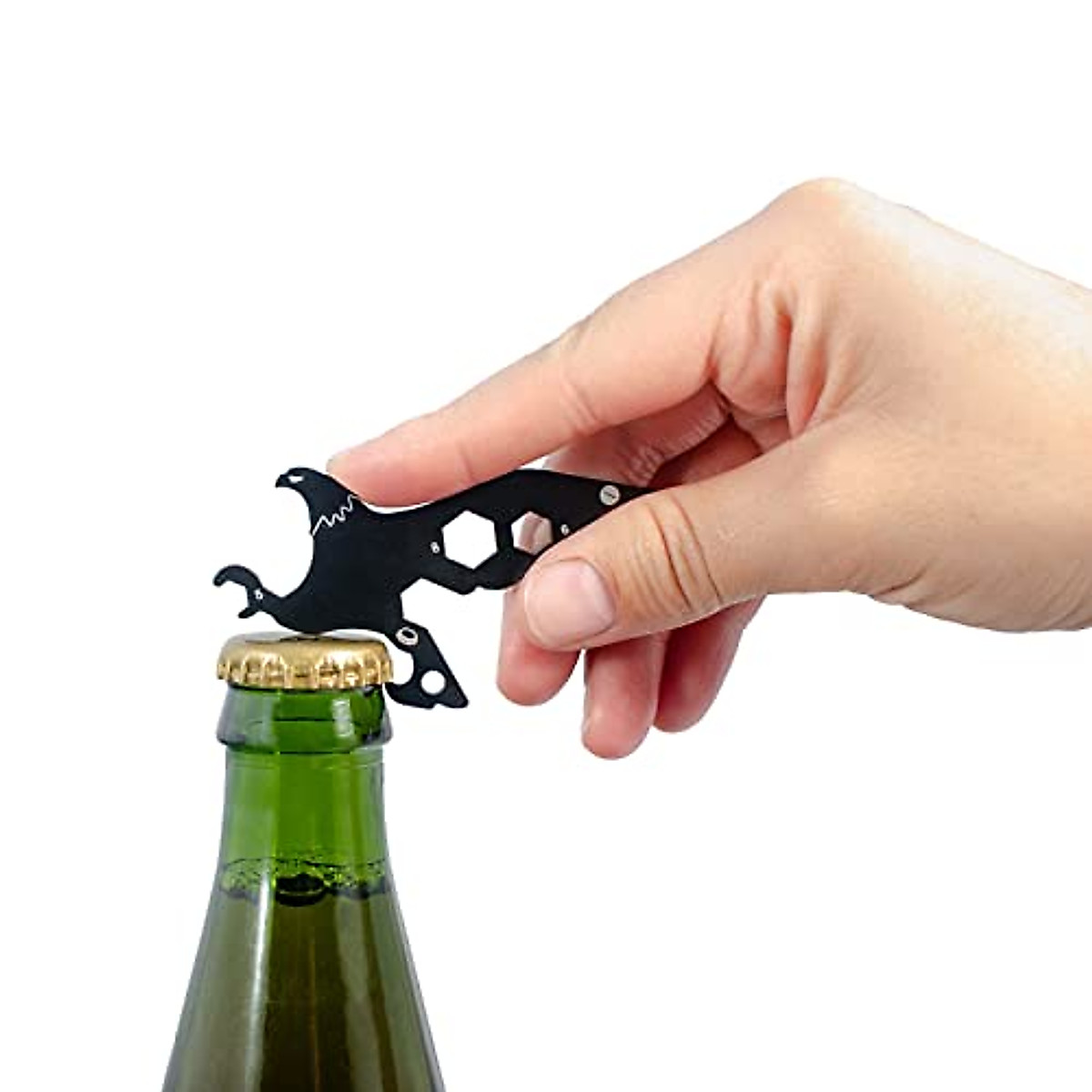 PMR-EXPORTS | Multitool Keychain (Eagle & Key) Two Pack Multitools Eagle Key Good for Adults Teens Men or Woman Multi-tool mechanic Unexpected defense against raiders stealers, Charcoal Gray, 5x5x.25