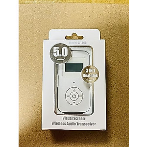 Bluetooth 5.0 Transmitter and Receiver 3 in 1, Dual Pairing Bluetooth Audio Transmitter Receiver Wireless Adapter with LCD Display 3.5mm AUX Stereo Output for TV, PC, Car, Headset, Earbud