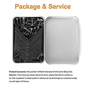 Blingstar L Bracket Stainless Steel Corner Brace 16 Pcs 1.57x1.57 Inch Joint Right Angle Bracket 90 Degree Corner Fastener for Wood Furniture Bedframe Cabinet Drawer Chair, with 64 Pcs Screws, Black