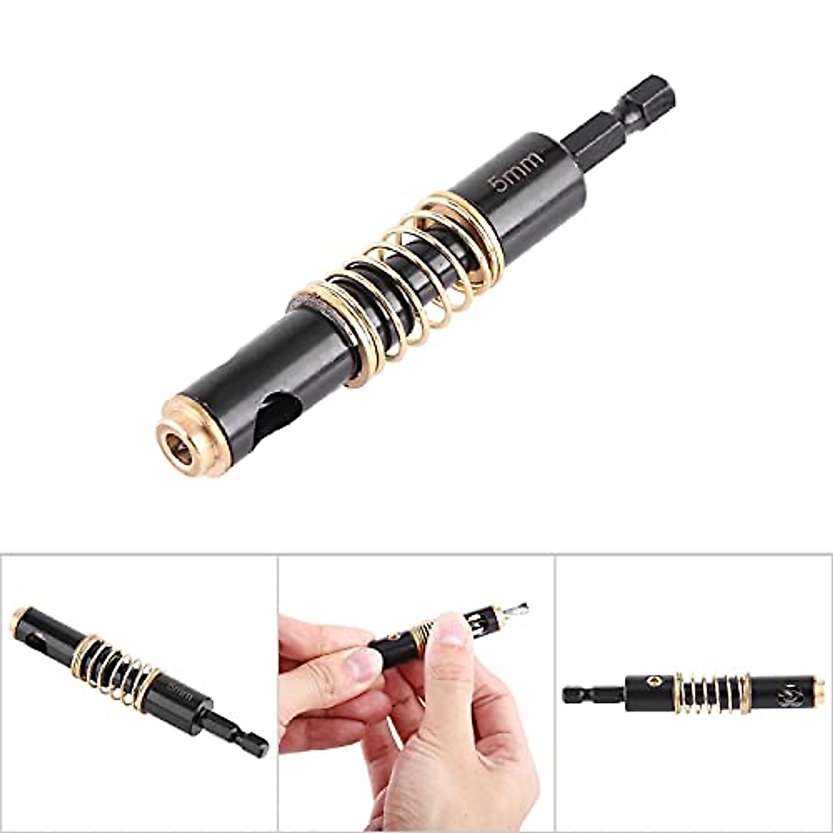1pc 5mm 1/4-Inch Hex Shank Center Drill Bit Set Door Window Cabinet Self Centering Hinge Tapper Core Hole Openning Puncher Bits Woodworking Tools