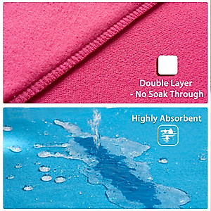 Adult Drool Bib for Special Needs, 3 Pk Soft Absorbent Large Bandana Bibs Set for Kids 4+, Men Women, Teens & Adults, Special need bibs for Teens, Washable adult drool bibs 3 Blues Combo