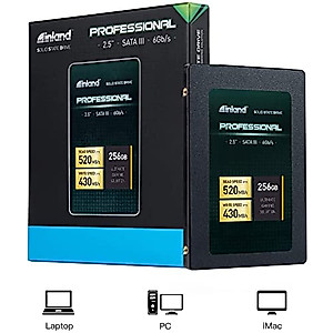 INLAND Professional 3 Pack 256GB SSD SATA III 6Gb/s 2.5" 7mm TLC 3D NAND Internal Solid State Drive (3x256GB)