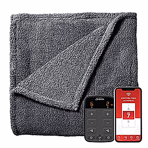 Sunbeam LoftTec Wi-Fi Connected Heated Blanket, Electric Blanket, 10 Heat Settings, Queen Size