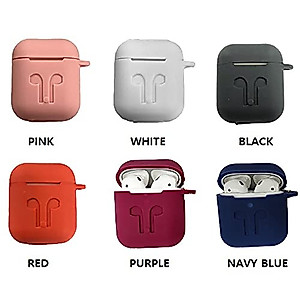 BT-S Airpods Case with Kpop Bangtan Boys Army Bomb Keychain, Protective Premium Silicone Cover Compatible with Apple Airpods (Black)