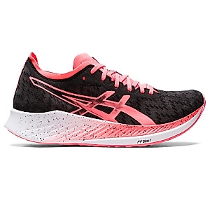 ASICS Women's Magic Speed Running Shoes, 8, Black/Blazing Coral