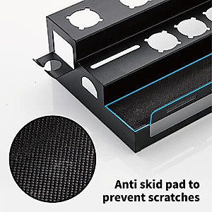 DALUOBO Storage Holder for Dyson Airwrap Curling Iron Styler Wall Mounted Rack Bracket Stand with Adhesive for Home Bathroom Organizer Black (B)