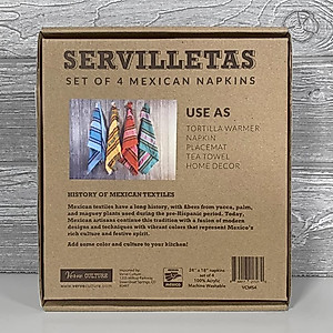 Servilleta Mexican Napkins by Verve CULTURE, Set of 4
