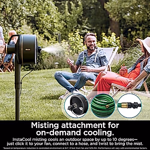 Shark FlexBreeze Indoor Fan for Home, Office & Bedroom, Corded & Cordless, Pedestal & Tabletop Oscillating Fan with Remote, Portable with InstaCool Misting Attachment for Outdoor Usage, FA222