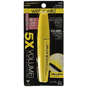wet n wild Megavolume Mascara, Very Black, 0.27 Fluid Ounce
