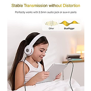 BlueRigger 3.5mm Stereo Audio Cable (15FT, 24K Gold Plated Jack, Auxiliary Cable, Male to Male, Hi-Fi Sound) – Aux Cord for Headphones, Home Car Stereo, Speaker, Amplifier, Phones, Tablets, Laptops