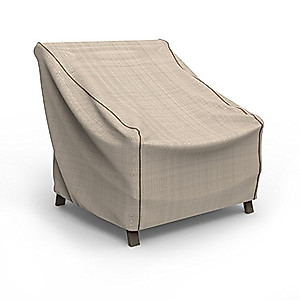 Budge P1W02PM1 English Garden Patio Chair Cover Heavy Duty and Waterproof, Large, Tan Tweed