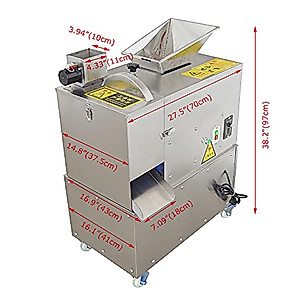 TECHTONGDA Electric Dough Divider Commercial Quantitative Dough Cutter 70-300g Stainless Steel Compact Dough Ball Maker 2500W 110V