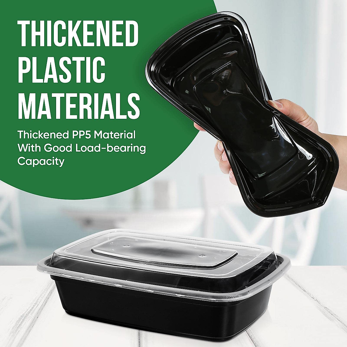 TaidMiao Meal Prep Containers Reusable - 38oz 30 Pack Meal Prep Containers With Lids Microwavable, Freezer Safe Food Prep Containers, Disposable To Go Containers
