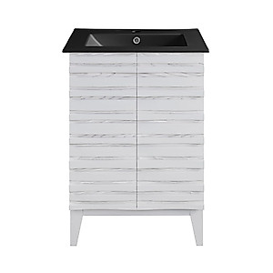 Swiss Madison Cascade 24" Bathroom Black Bath Vanity