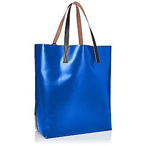 Marni SHMQ0000 SHOPPING BAG Tote Bag, Black + Royal+Black