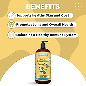 WONDER PAWS Omega Max Fish Oil Plus Probiotic Chews - for Dog Joint Health, Skin Moisture, Gut Health & Daily Wellness - Omega Max 16 Ounces - Probiotic 90 Chews