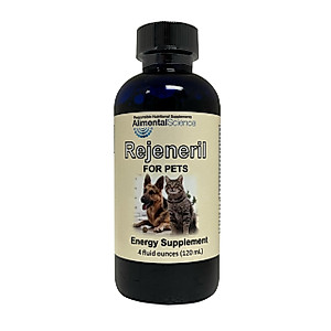 Rejeneril-FP 4oz up to 240 Servings Naturally Relieve Fatigue in Pets Increase Energy Normal Appetite Immune Support Dog Cat & Pet Formulation Antioxidant Vitamin Mineral Supplement Longevity Vitality