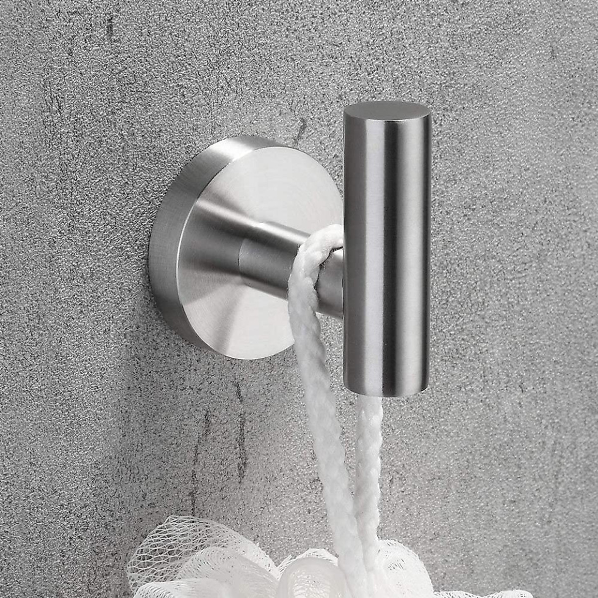 Round Bathroom Accessories Stainless Steel Brushed Toilet Paper Holder Towel Ring Robe Hook Towel Rail Bar Bathroom Hardware,60cm Towel Bar