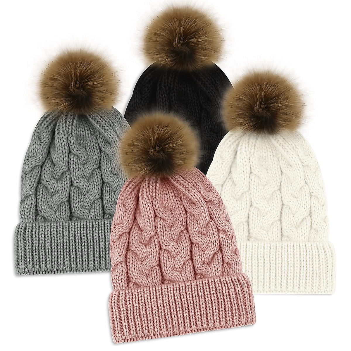 Olreco Baby Winter Hat Baby Beanie Baby Hats 6-12 Months Toddler Winter Hat Infant Winter Hat Baby Girl Hats Infant Hat Pom Pom