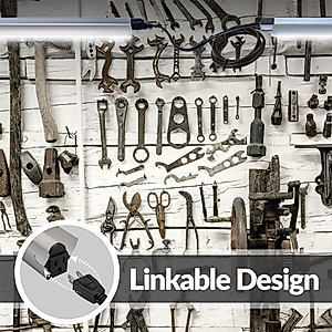 Newhouse Lighting 2FT LED Shop Light, 25W (100W Equivalent), 2200 Lumens, 4000K Linkable Garage Lighting, Utility LED Ceiling Lights, Chain or Flush Mount, 4-Pack