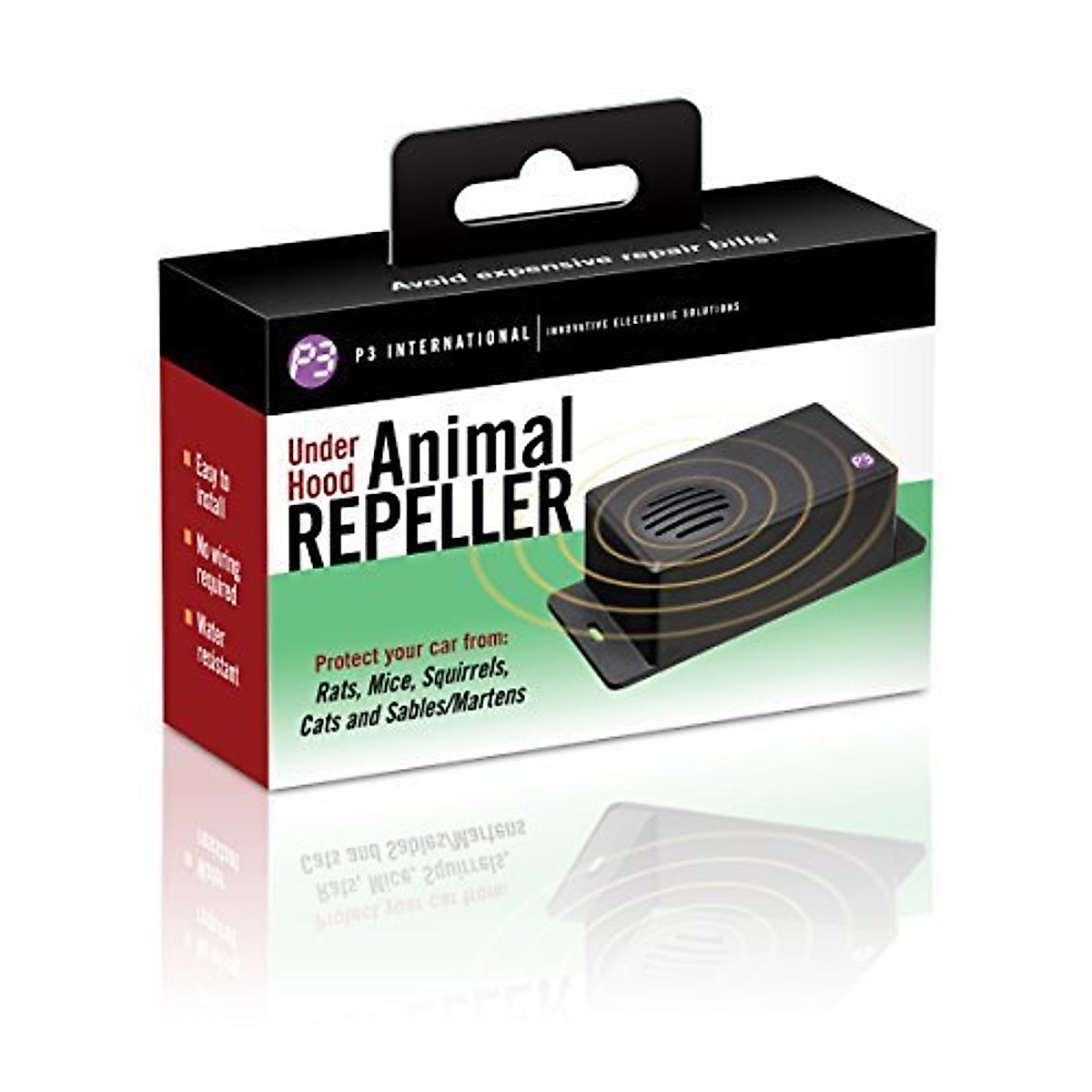 P3 International P7825 B00EEH920Y Under Hood Animal Repeller, Black