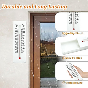 Dexspoeny Key Cabinet Outdoor, Key Lock Box, Thermometer Decorative Hide a Keys Lockbox for Outside Waterproof Dexspoeny Secret Hidden Storage Coins, Money and Hold House Spare Keys for Safe Storage